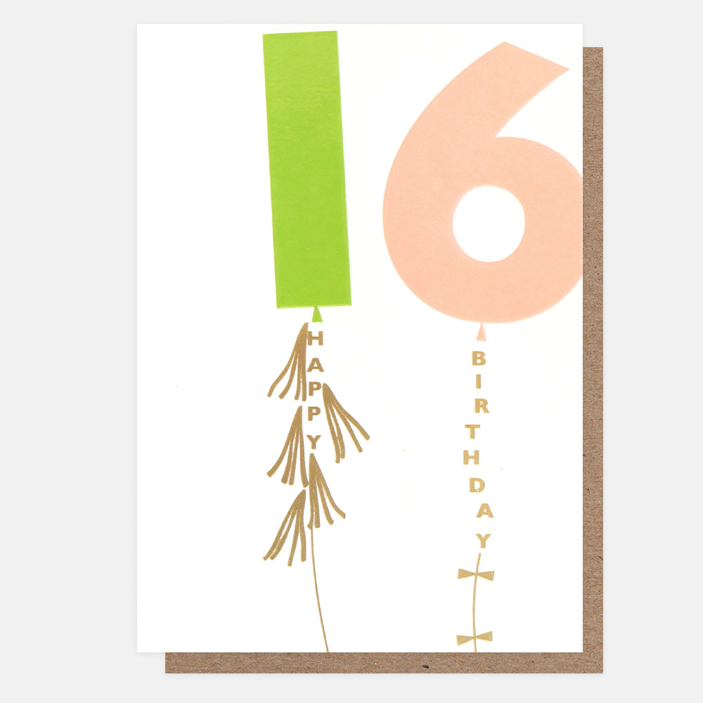 16th Birthday Girl Card By Caroline Gardner - Vibrant Home