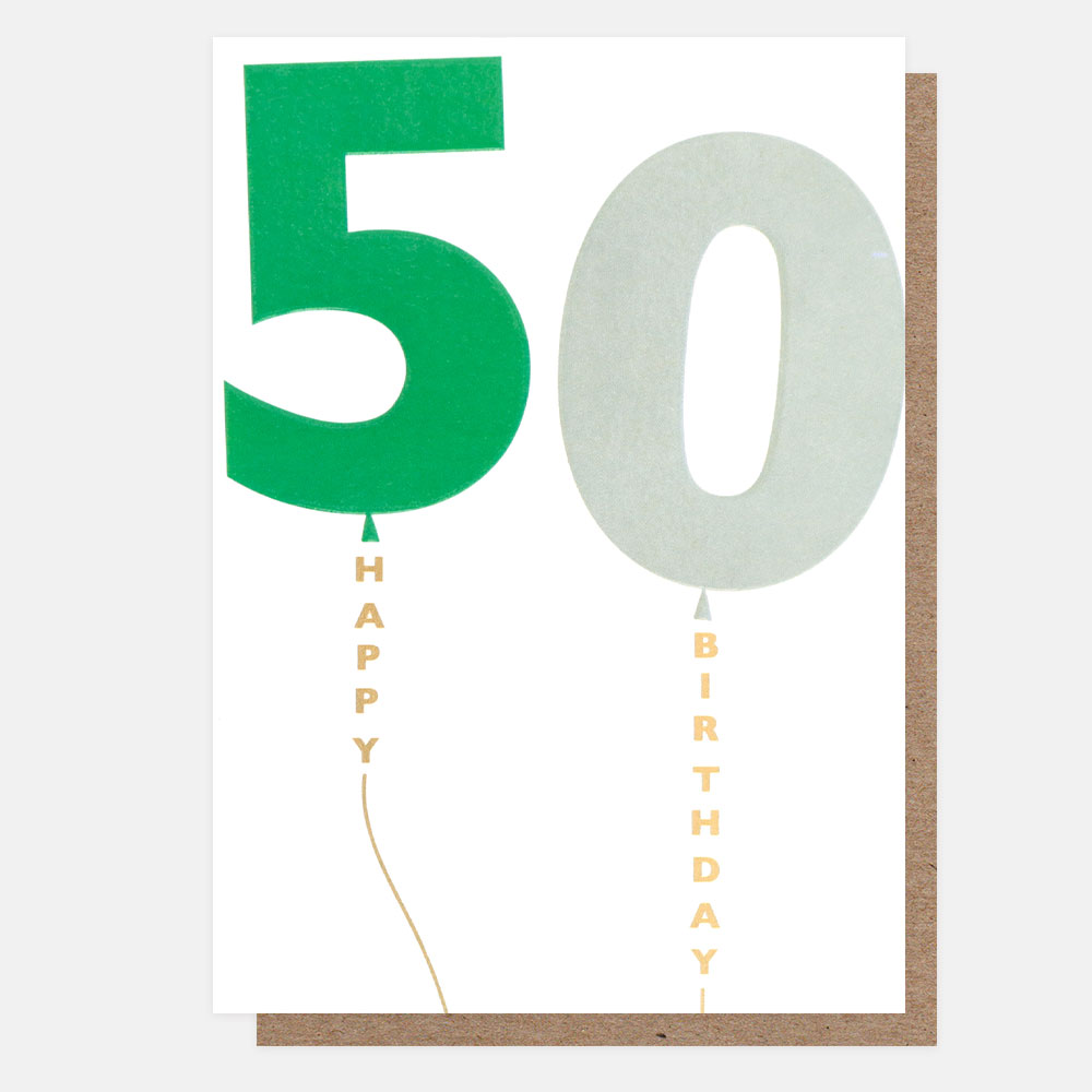 50th Birthday Boy Card By Caroline Gardner - Vibrant Home