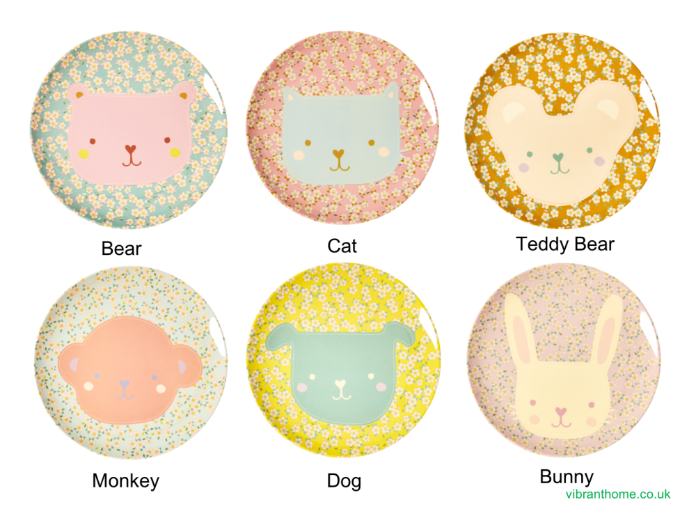 Animal Print Kids Melamine Plates By Rice DK - Vibrant Home