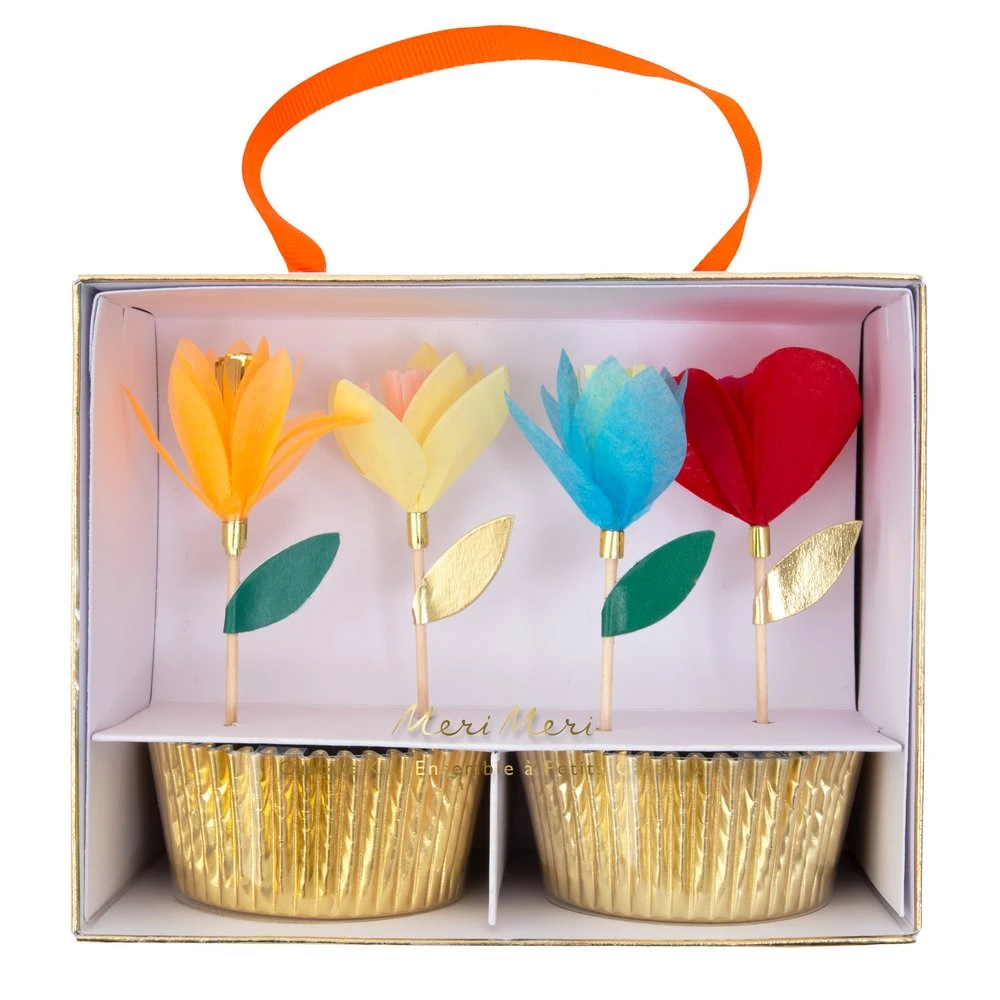 Bright Floral Cupcake Kit By Meri Meri - Vibrant Home