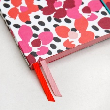 Red Jumble Print A5 Notebook with Ribbon Page Markers By Caroline ...
