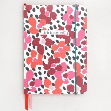 Red Jumble Print A5 Notebook with Ribbon Page Markers By Caroline ...