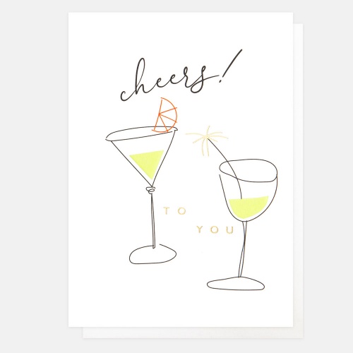 Cheers To You Card by Caroline Gardner - Vibrant Home