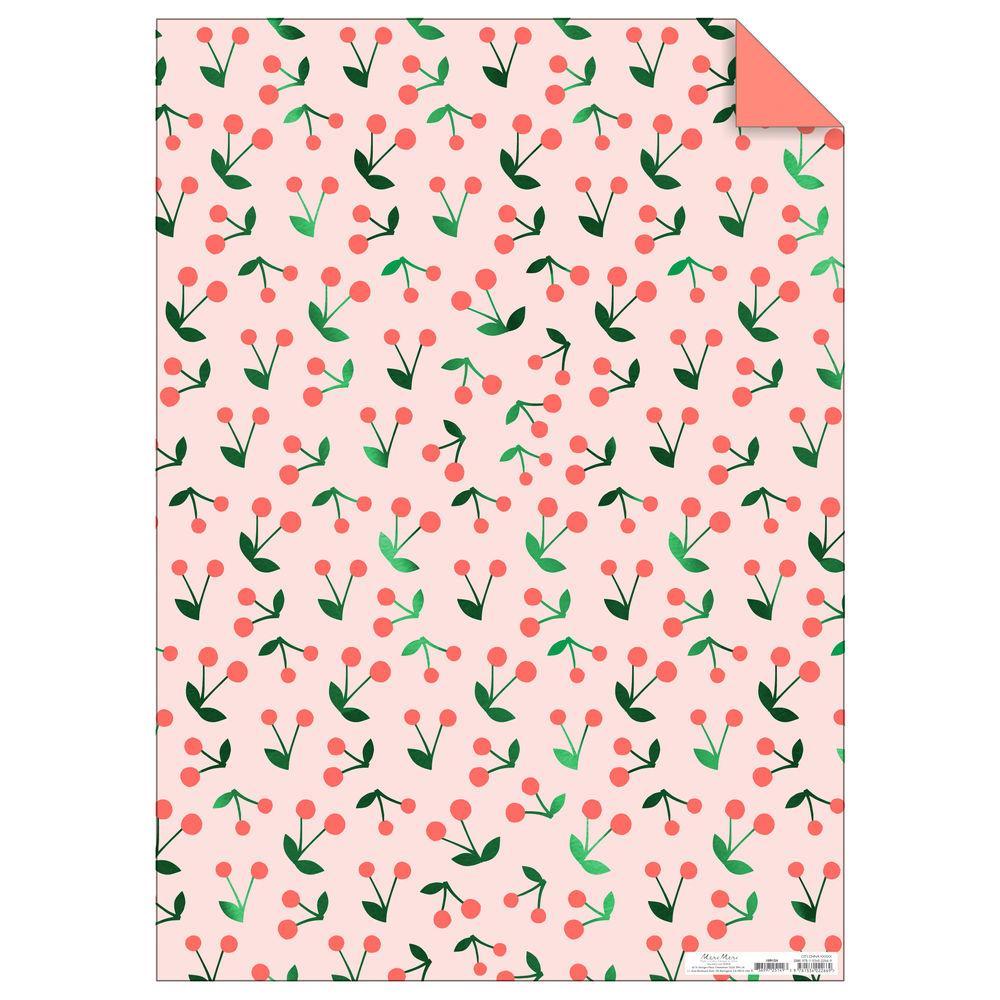Meri Meri Cherry Sprig Print Wrapping Paper - Vibrant Home