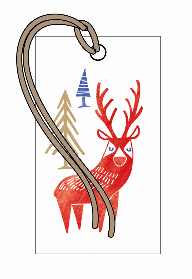 Christmas Stag Gift Tags, Set of 4 - Vibrant Home