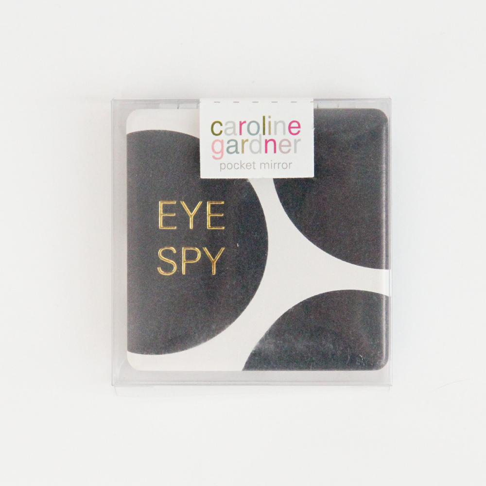 Caroline Gardner Eye Spy Black Dot Print Compact Mirror - Vibrant Home