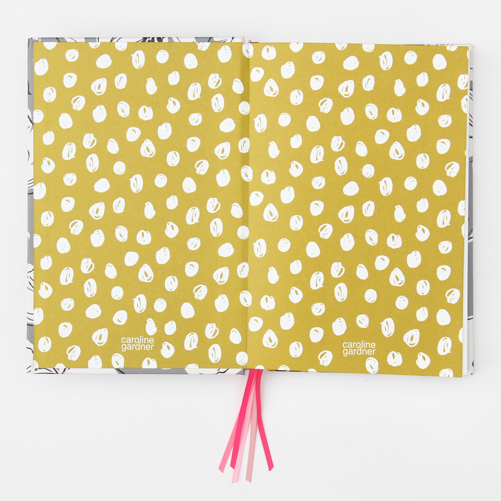 Floral Print Multi Ribbon Notebook By Caroline Gardner - Vibrant Home