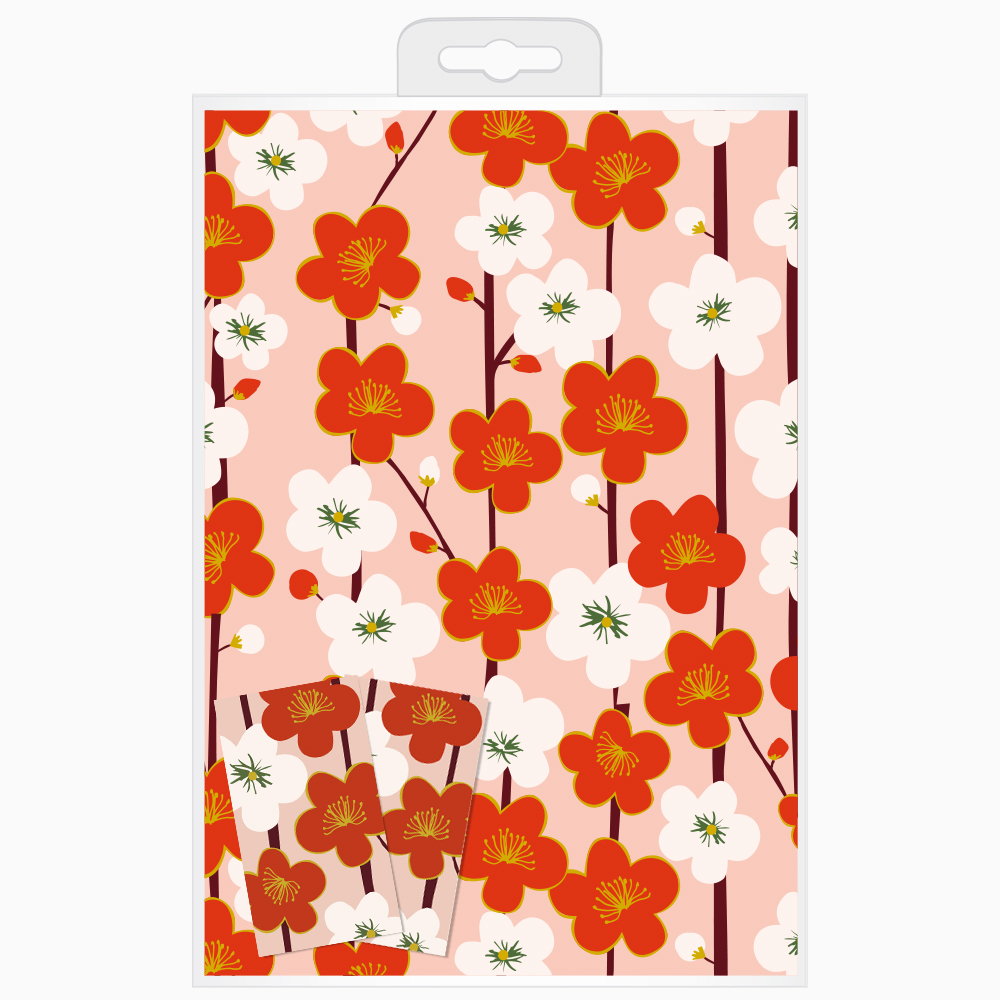 Floral Print Wrapping Paper & Tag Set By Caroline Gardner - Vibrant Home