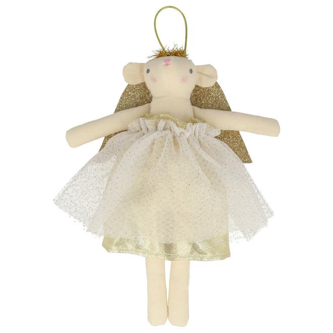 Gold Angel Mouse Christmas Tree Topper By Meri Meri - Vibrant Home