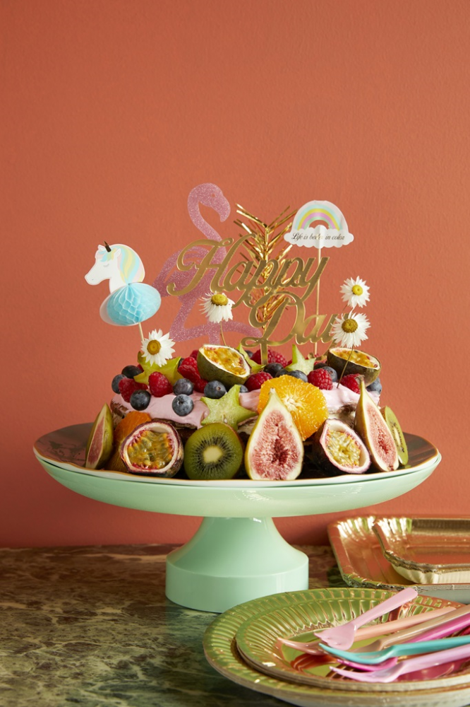 Cake Topper with HAPPY DAY Gold words by Rice DK - Vibrant Home