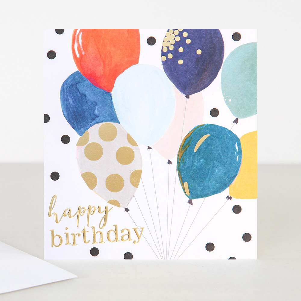 Balloons Birthday Card By Caroline Gardner - Vibrant Home