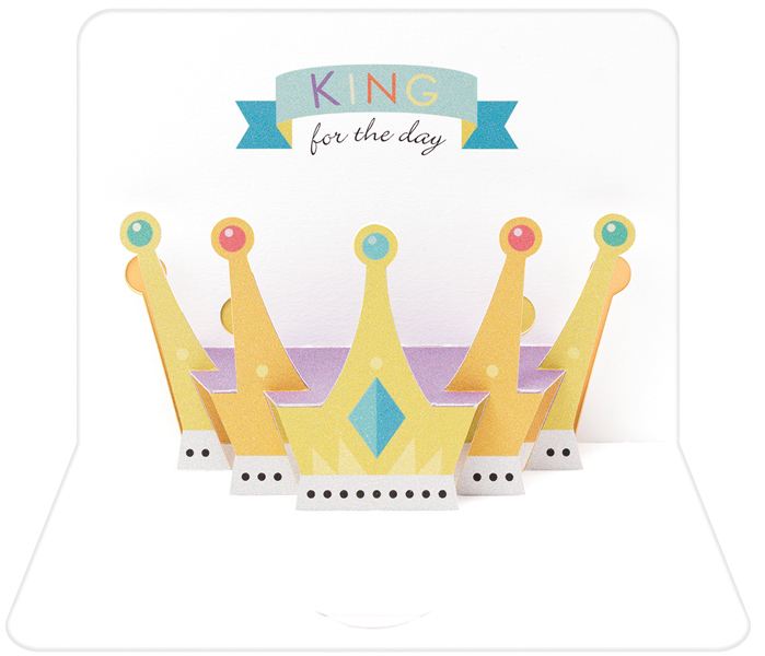 King's Crown 3D Greeting Card By FORM - Vibrant Home