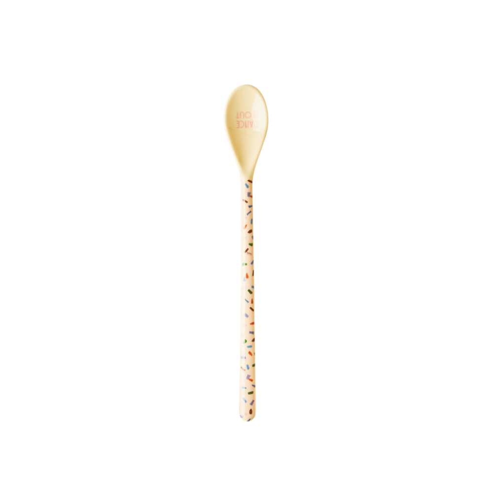 Long Handle Melamine Latte Spoons Dancing Legs Prints Rice DK - Vibrant ...
