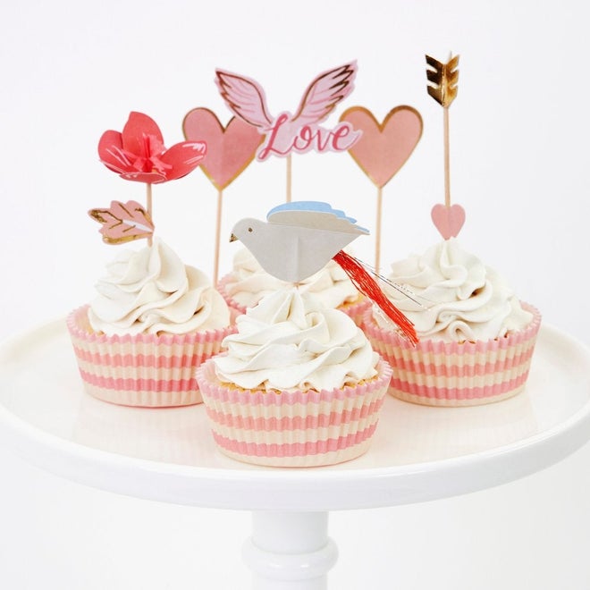 Valentines Heart Theme Cupcake Kit By Meri Meri - Vibrant Home