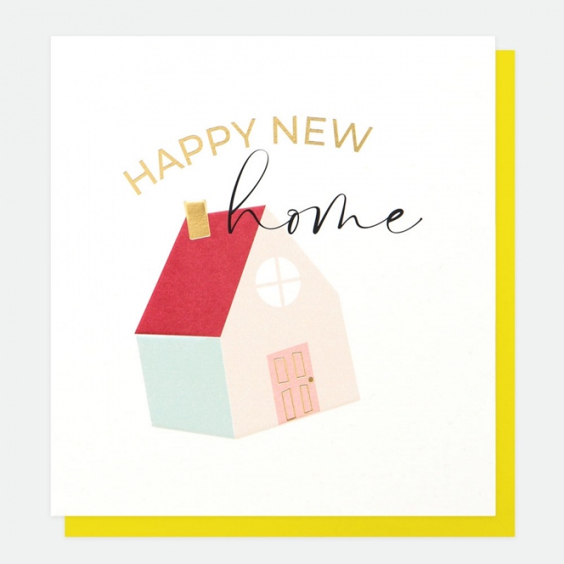 Happy New Home Greeting Card by Caroline Gardner - Vibrant Home