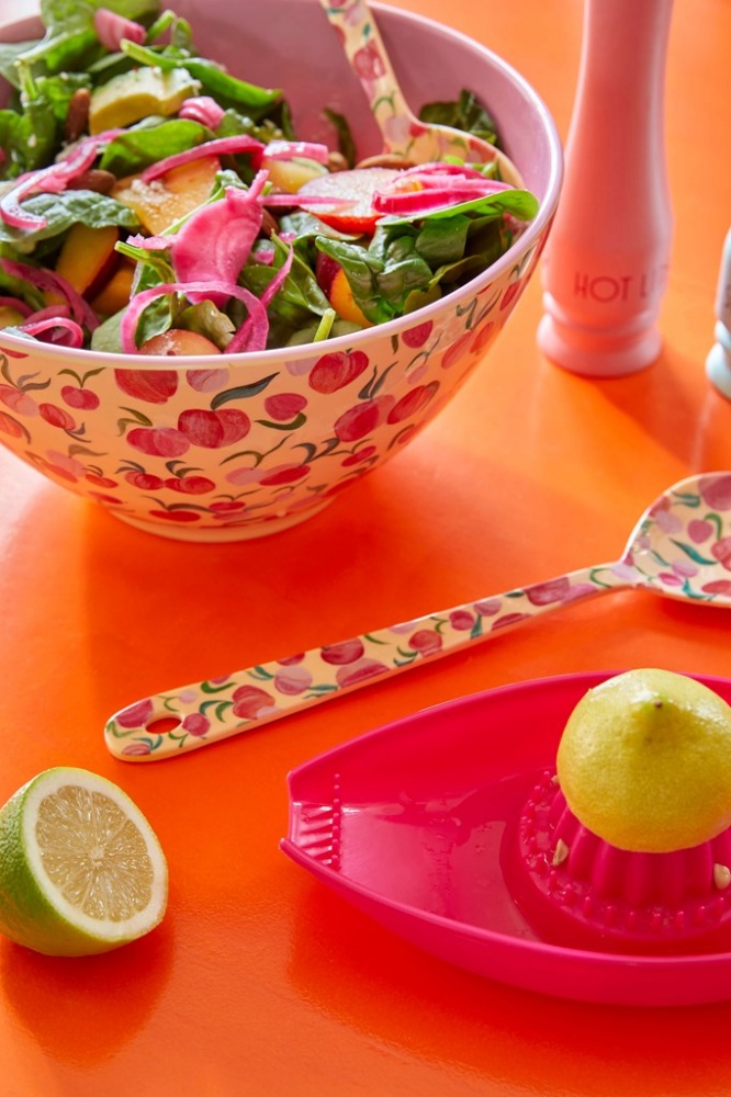 Peach Print Large Melamine Salad Bowl by Rice DK - Vibrant Home
