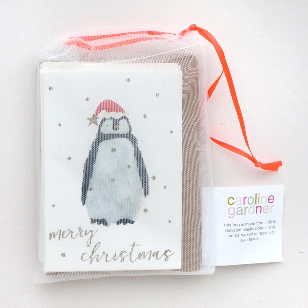 Merry Christmas Small Cards Pack of 10 Caroline Gardner - Vibrant Home