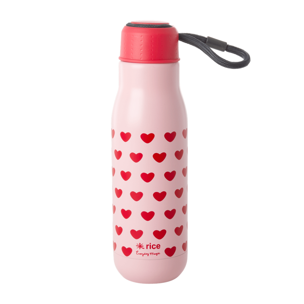 Heart Print Stainless Steel Water Bottle By Rice DK - Vibrant Home