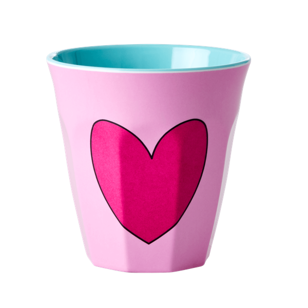Pink Heart Print Melamine Cup By Rice DK - Vibrant Home