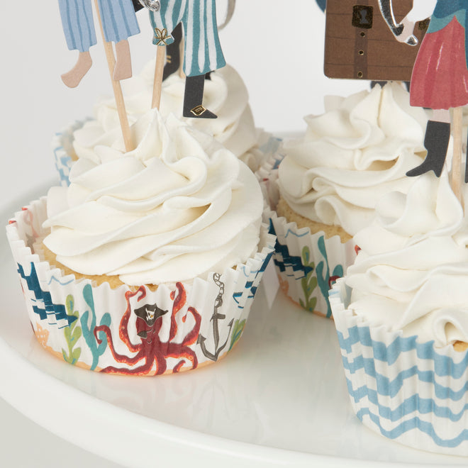 Meri Meri Neon Coloured Cupcake Kit & Gold & Silver Star Toppers ...