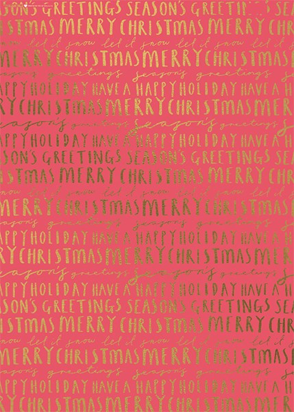 Red and Gold Print Christmas Wrapping Paper - Vibrant Home