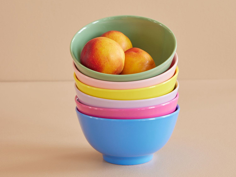 Set of 6 Colourful Melamine Side Plates Flower Me Happy Collection By ...