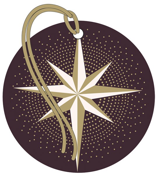 Round Festive Star Christmas Gift Tags, Set of 4 - Vibrant Home