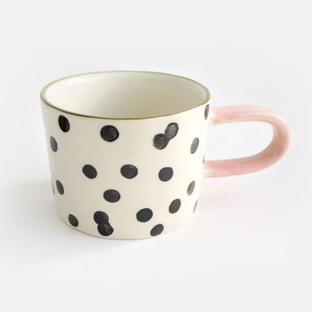 Mono Small Spots Ceramic Mug By Caroline Gardner - Vibrant Home