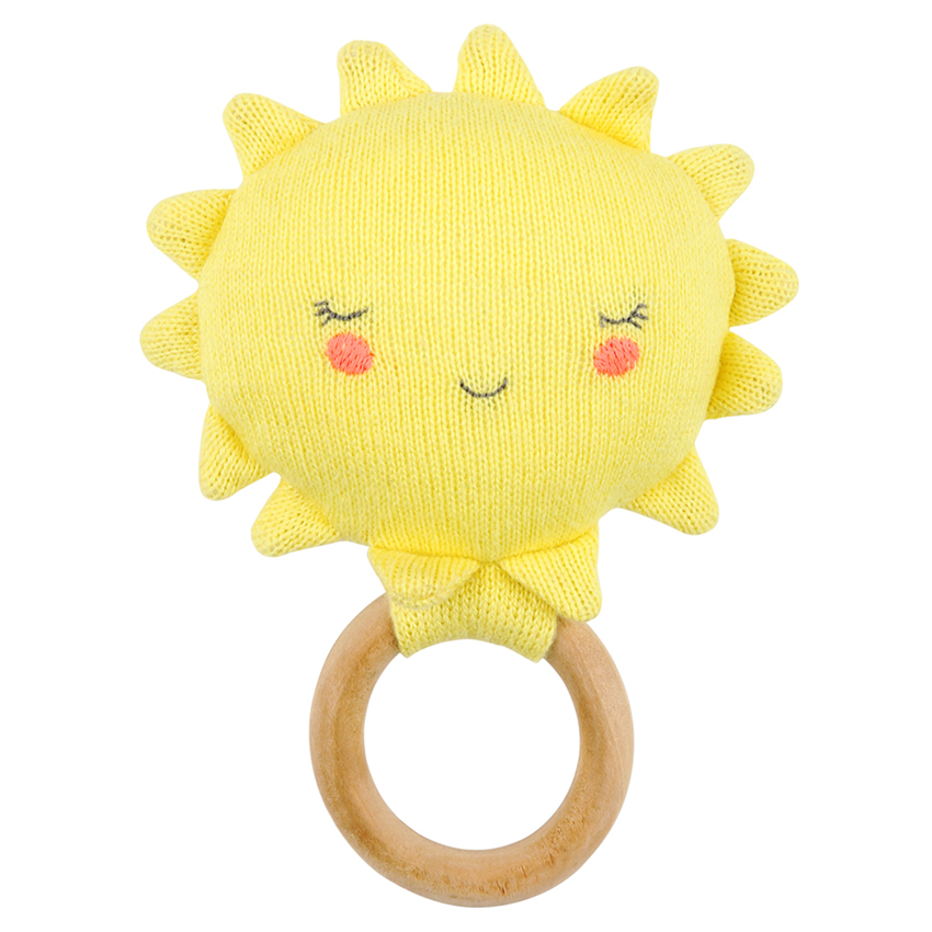Sun Shaped Baby Rattle By Meri Meri - Vibrant Home