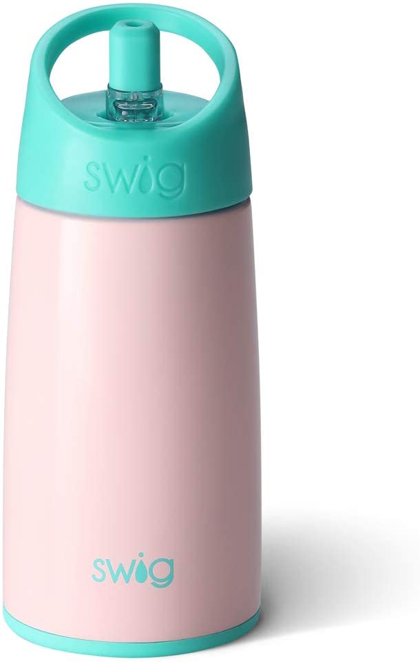 Kids Pink Stainless Steel Water Bottle By Swig - Vibrant Home