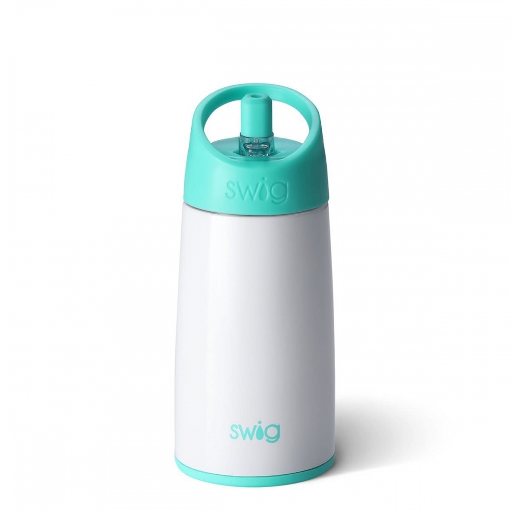 Kids White Stainless Steel Water Bottle By Swig - Vibrant Home