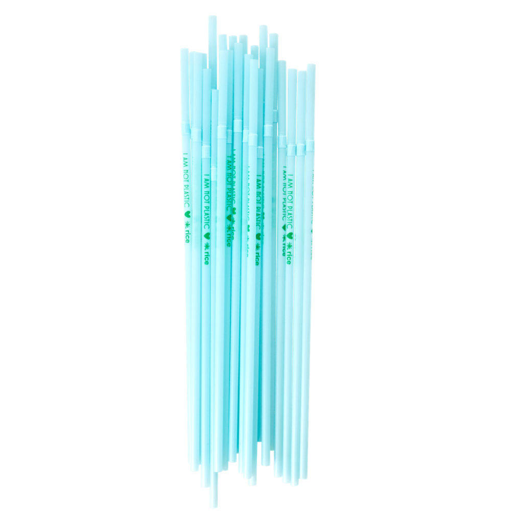 Gold Paper Straws with Name Banner By Rice DK - Vibrant Home