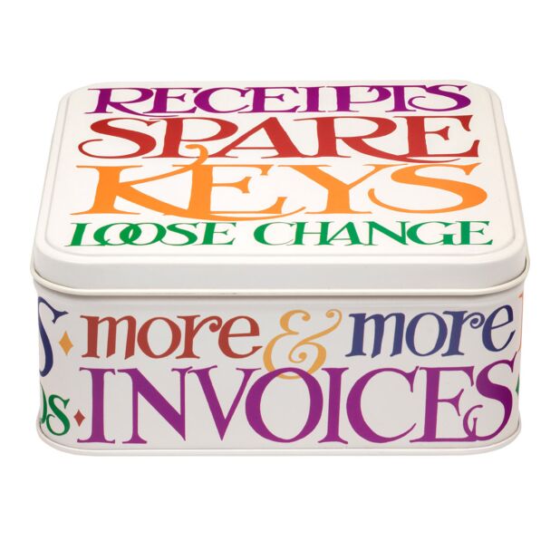 Rainbow Toast Print Receipt Tin Emma Bridgewater - Vibrant Home