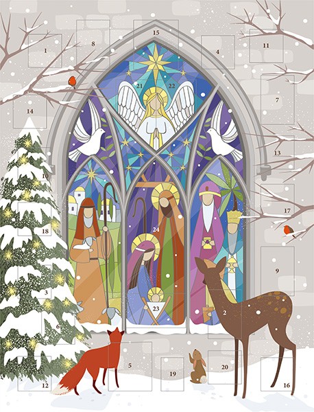 Stained Glass Church Window Advent Calendar By The Art File - Vibrant Home