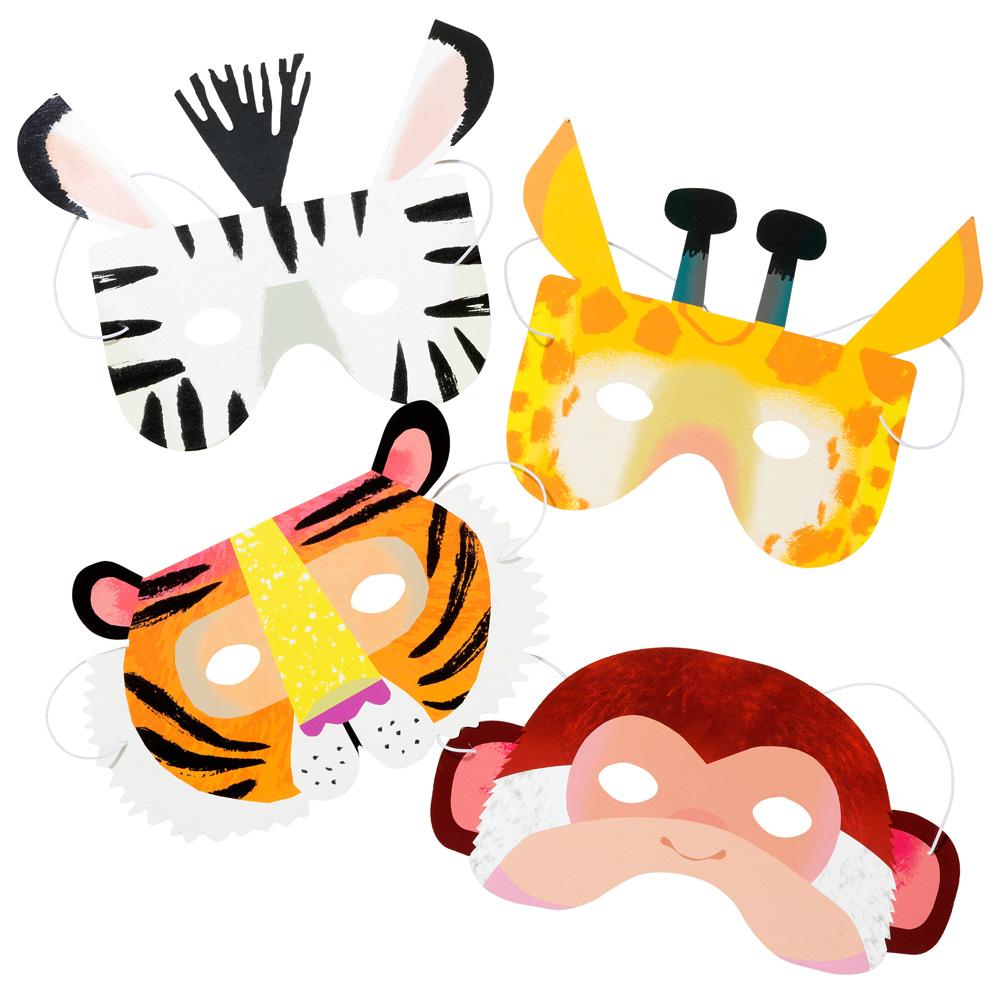 Party Animal Masks Set of 8 By Talking Tables - Vibrant Home