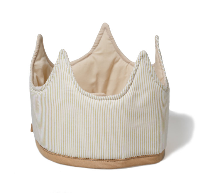 Beige Fabric King or Queen's Crown from Oskar & Ellen - Vibrant Home