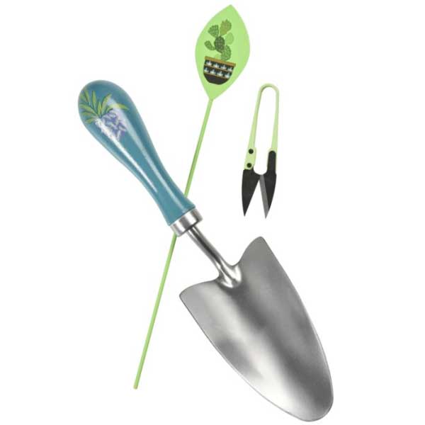 Brie Harrison Print Blue Trowel with Snips and Label Gift Set - Vibrant ...
