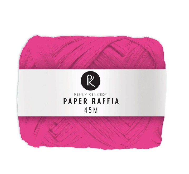 Cerise Pink Paper Raffia Ribbon By Penny Kennedy - Vibrant Home