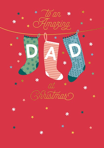Dad Christmas Card By The Art File - Vibrant Home