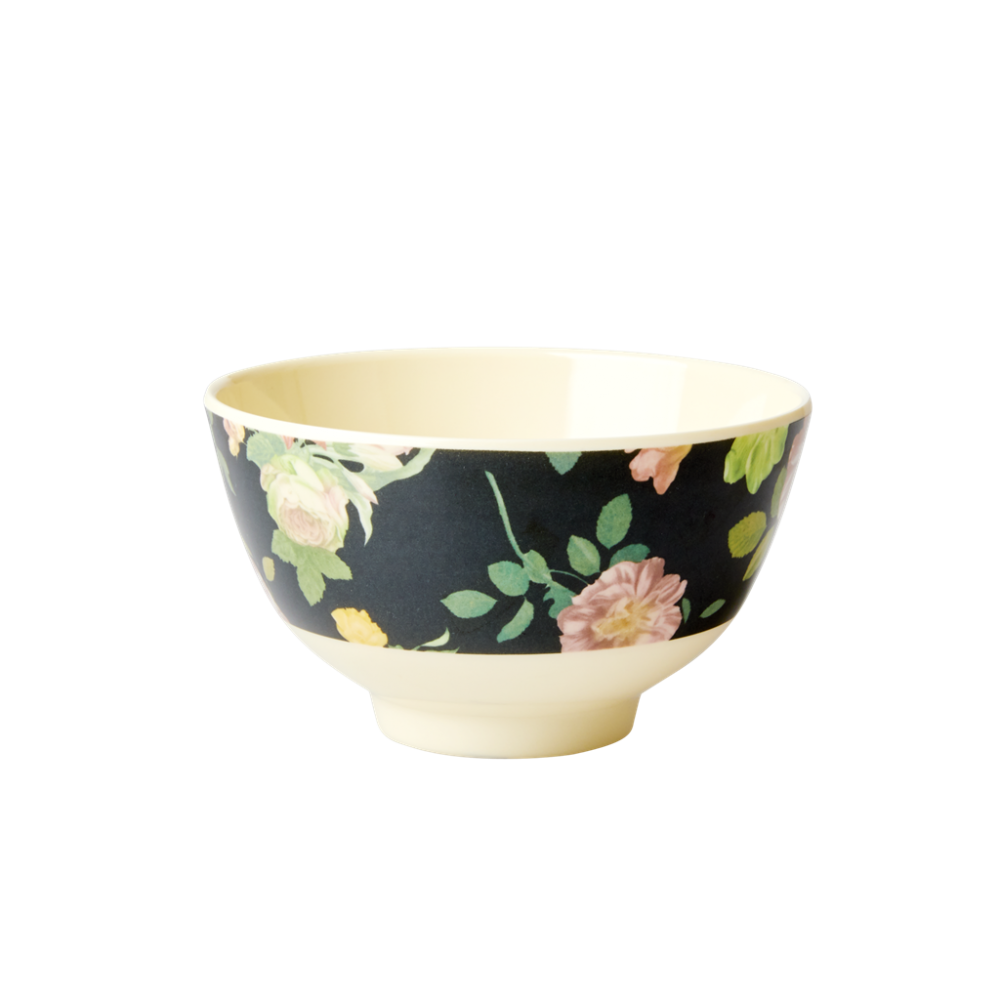 Dark Rose Print Small Melamine Bowl By Rice DK - Vibrant Home
