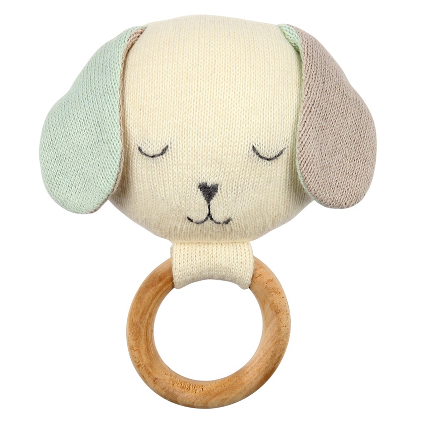 Dog Shaped Baby Rattle By Meri Meri - Vibrant Home
