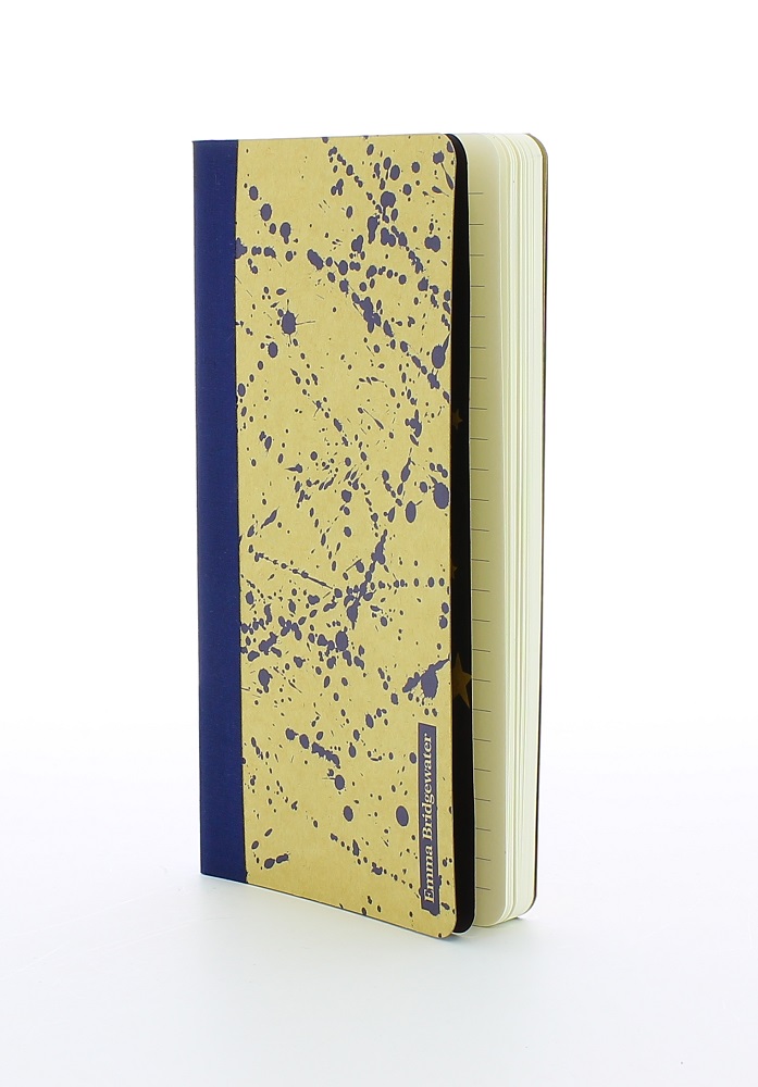 Emma Bridgewater Blue Splatter Print Slim Notebook - Vibrant Home