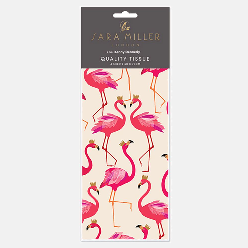 Flamingo Print Tissue Paper Sara Miller London - Vibrant Home