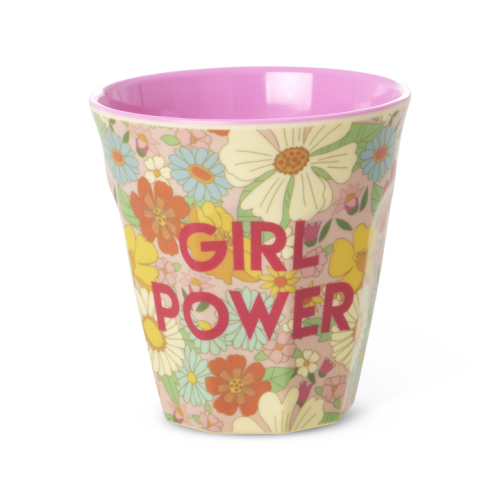Flower Power Print Melamine Cup Rice - Vibrant Home