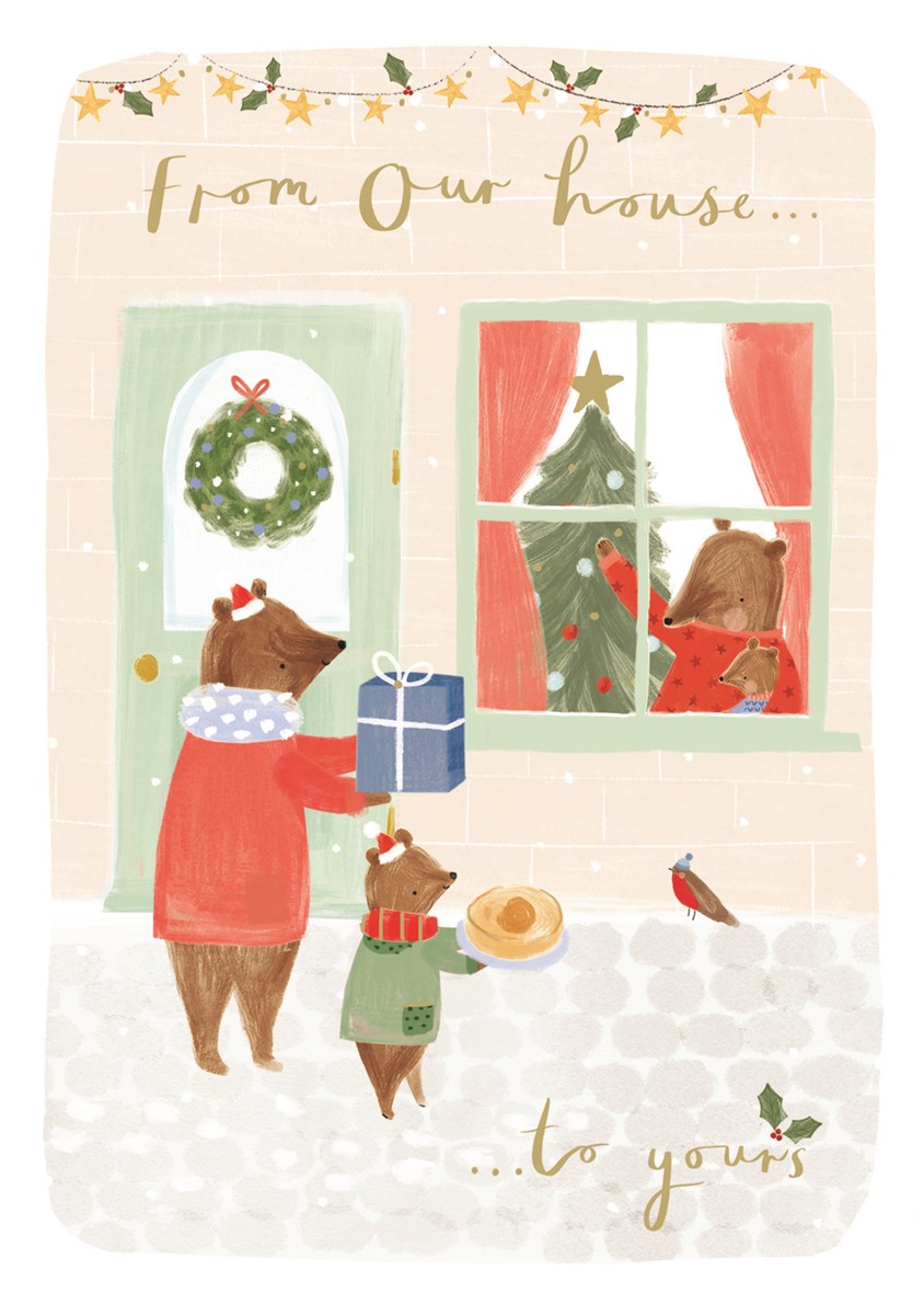 From Our House To Yours Christmas Card By The Art File - Vibrant Home