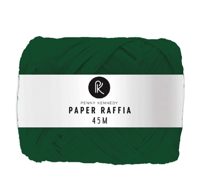 Green Paper Raffia Ribbon By Penny Kennedy - Vibrant Home