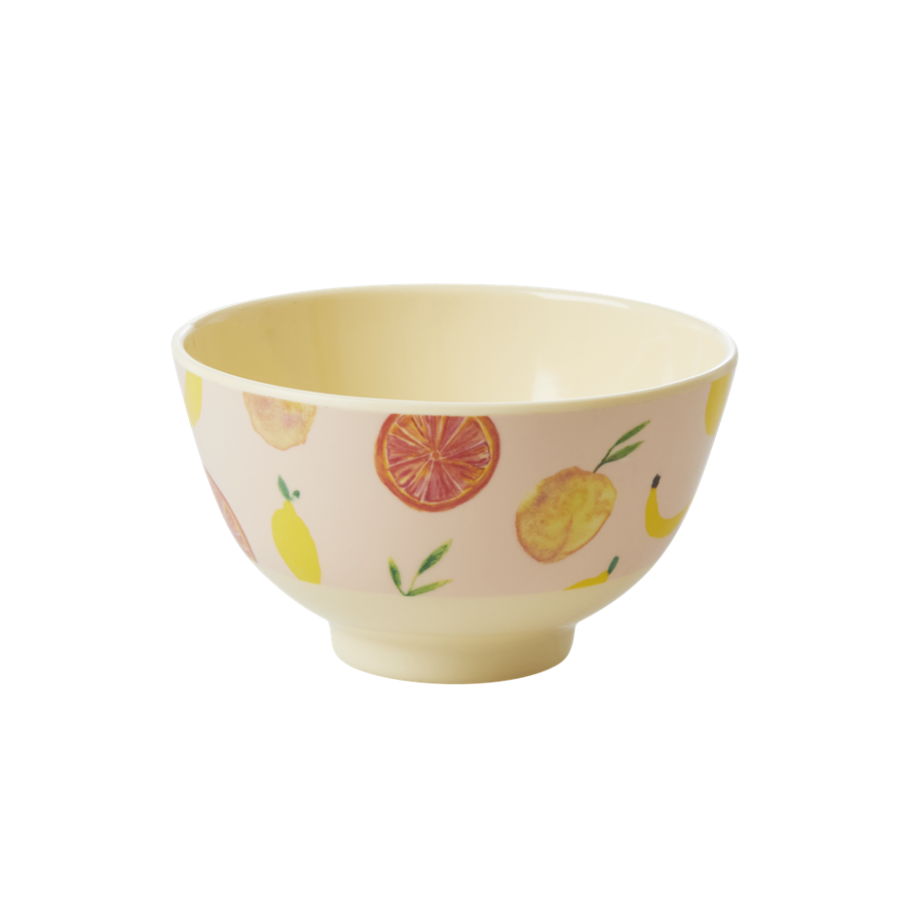 Happy Fruits Print Small Melamine Bowl By Rice DK - Vibrant Home
