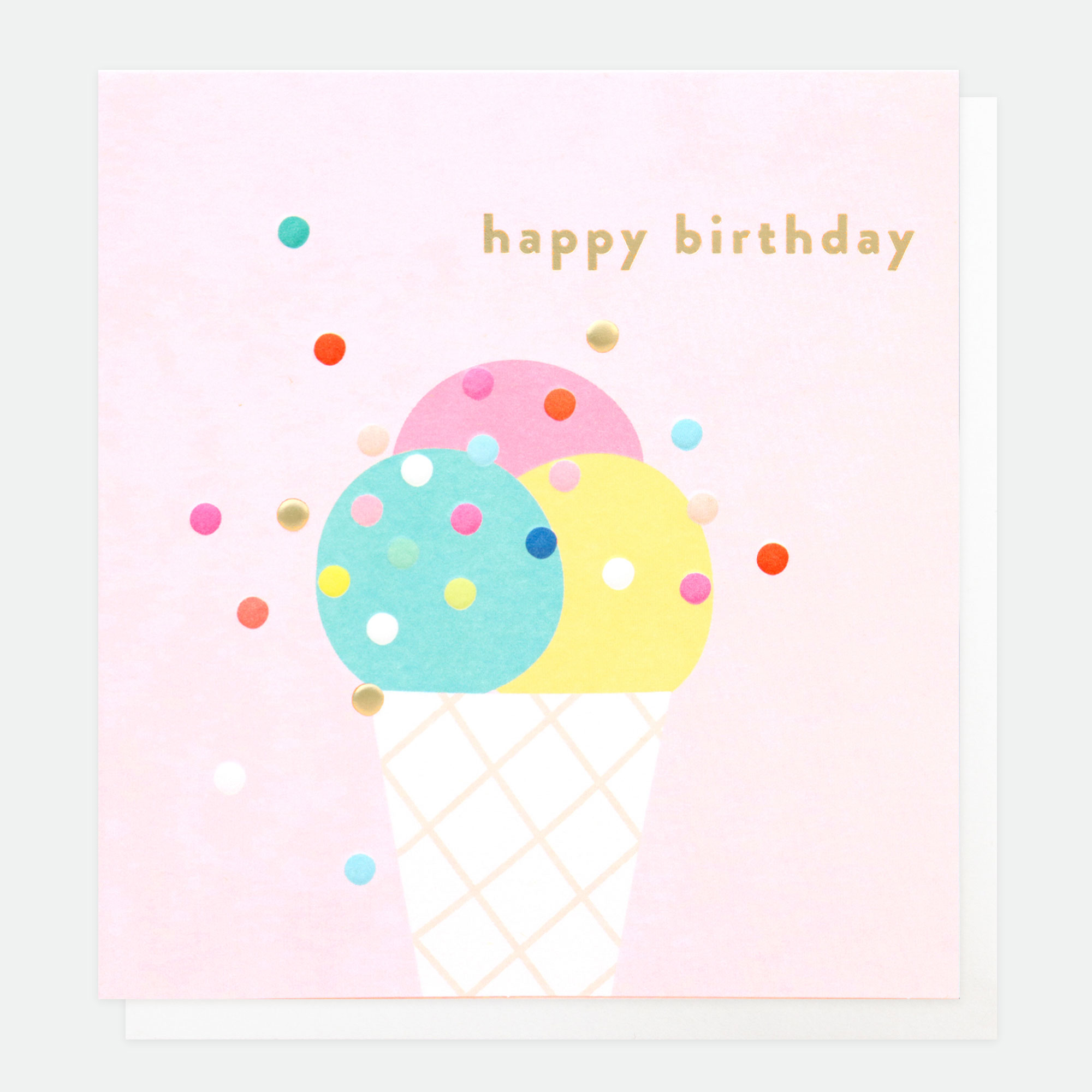 Happy Birthday Ice Cream Card By Caroline Gardner - Vibrant Home