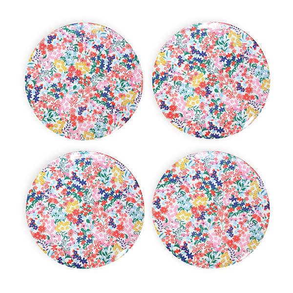 Set of 4 Melamine Dinner Plates By Joules - Vibrant Home