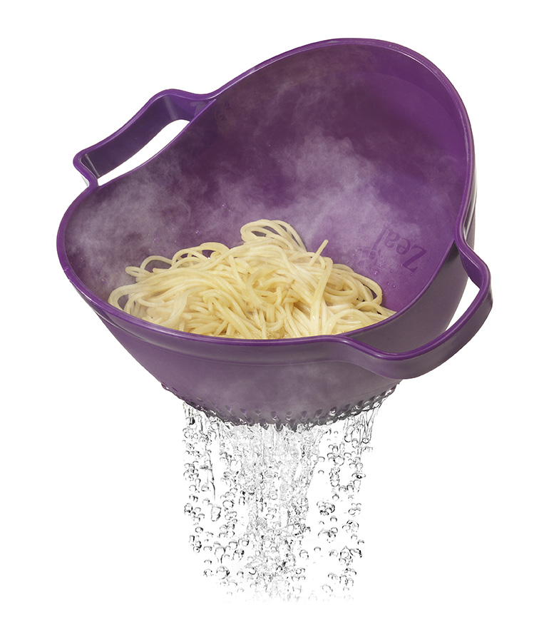 Drain & Serve Colander by CKS Zeal in Lime Green, Red - Vibrant Home